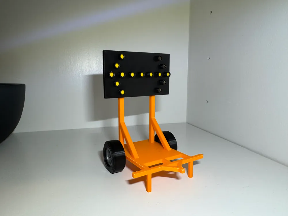 Construction Flasher Cart - US Road Miniatures by 3D Print Creative ...