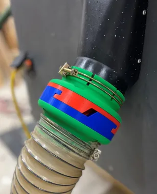 4 in Flex Hose Adapter | Modular Dust Collection - Free 3D Print Model ...
