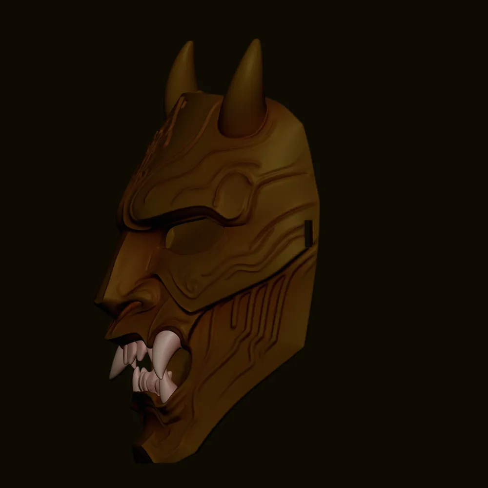 TDC OniForge GoldenPanther Oni Mask - Oni Mask - Free 3D Print Model ...