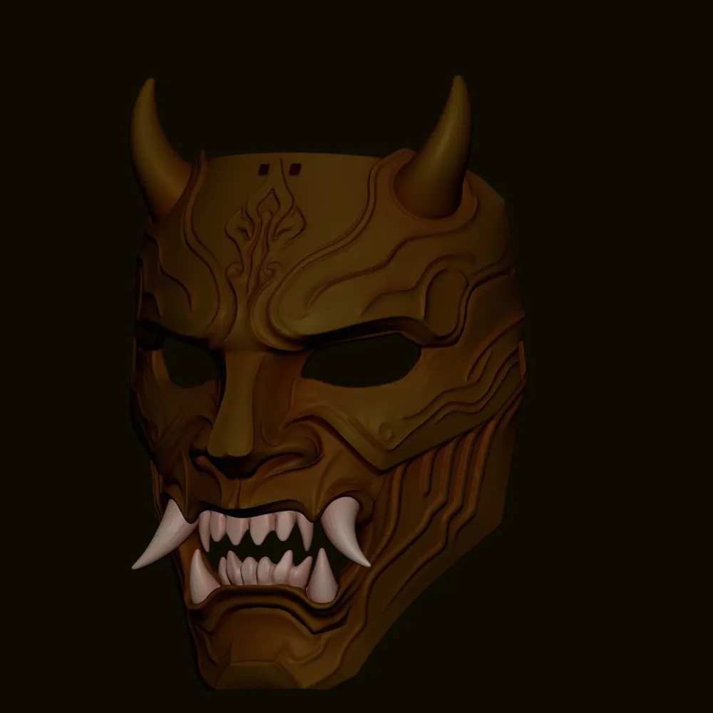 TDC OniForge GoldenPanther Oni Mask - Oni Mask - Free 3D Print Model ...