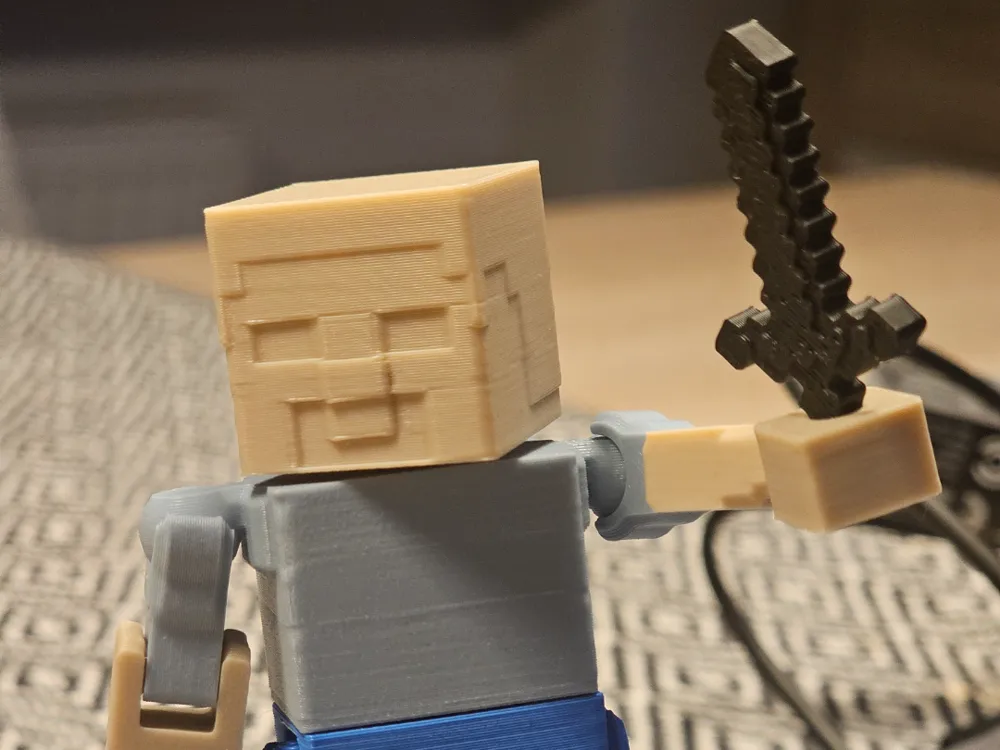 Minecraft Origin-Zero Mecha Steve - Free 3D Print Model - MakerWorld