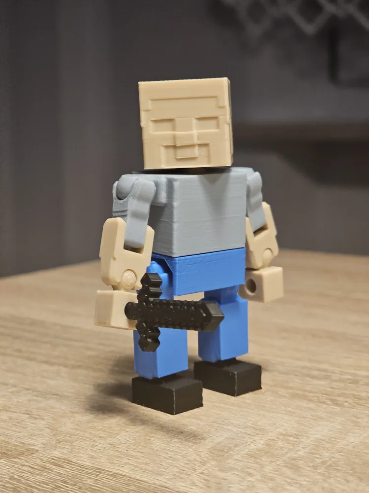 Minecraft Origin-Zero Mecha Steve - Free 3D Print Model - MakerWorld