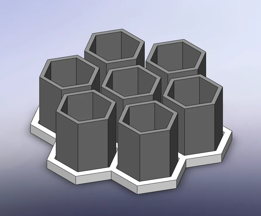 Beehive Hex Pattern Succulent planters by jdlg2065 - MakerWorld