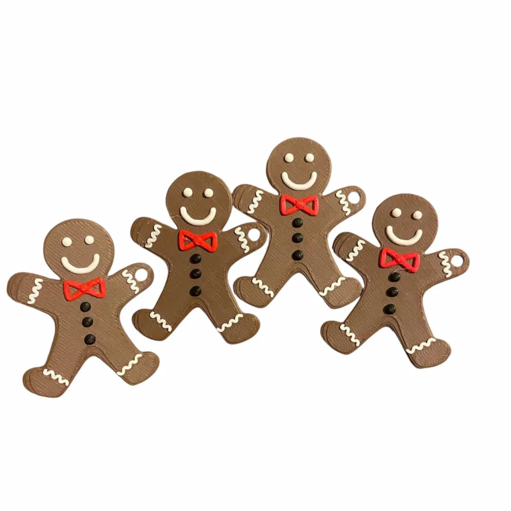 gingerbread man christmas keychain keyring by ChyzyMD MakerWorld ...