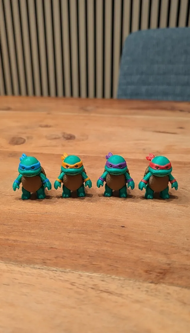 Teenage Mutant Ninja Turtles Babies (Key chain) - Free 3D Print Model ...