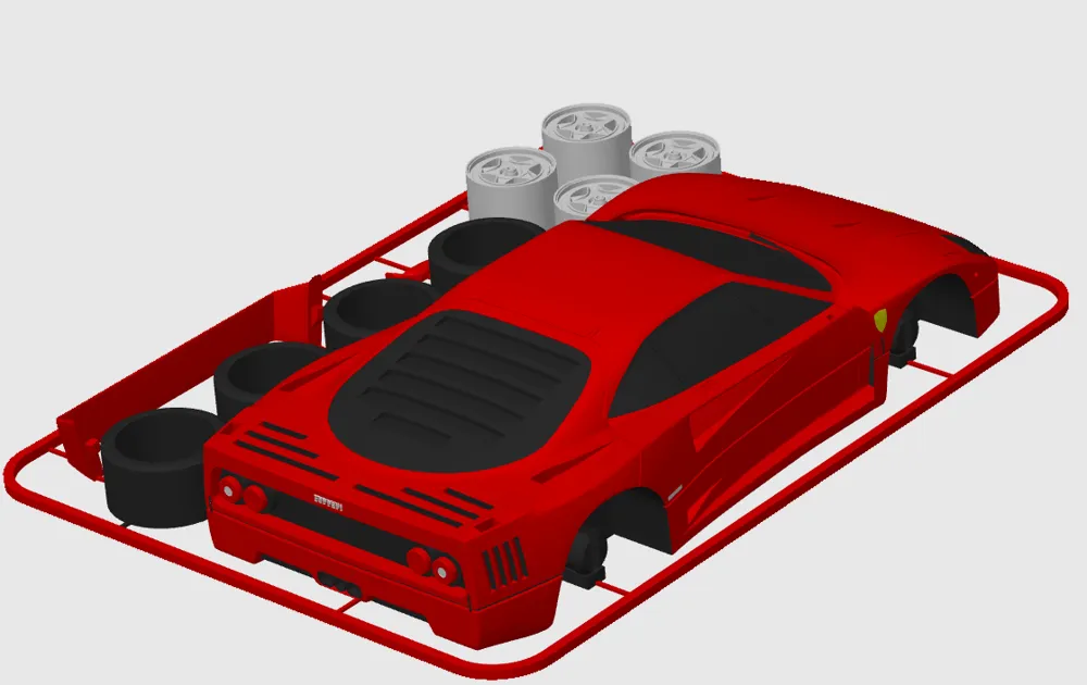 Ferrari F40 Kit-Karte Remixt von The Kit Card Guy - MakerWorld