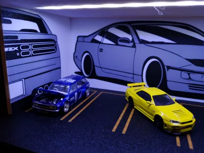 garage hotwheels nissan 300zx 1:64 by Jayson Geoffroy MakerWorld ...