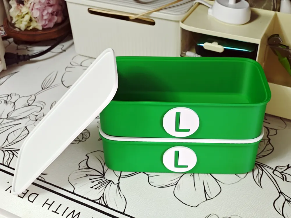 Stackable Mario Storage Box with Lid - Luigi Tall Version - Large ...