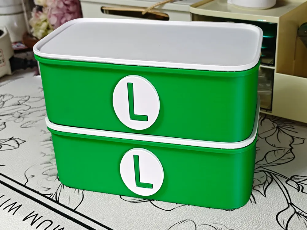 Stackable Mario Storage Box with Lid - Luigi Tall Version - Large ...