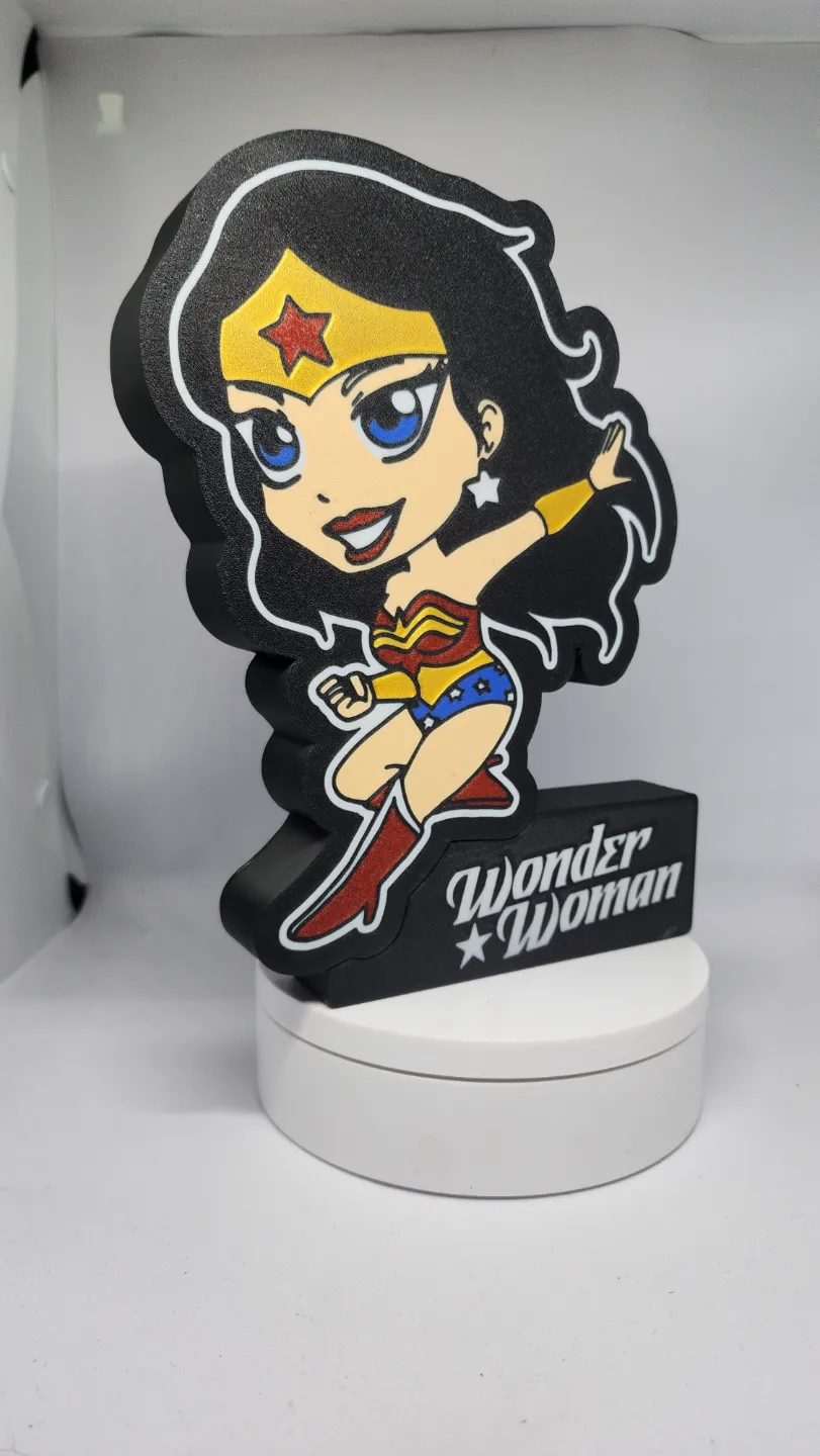 Wonder Woman LED Lamp by bearswampdesigns - MakerWorld