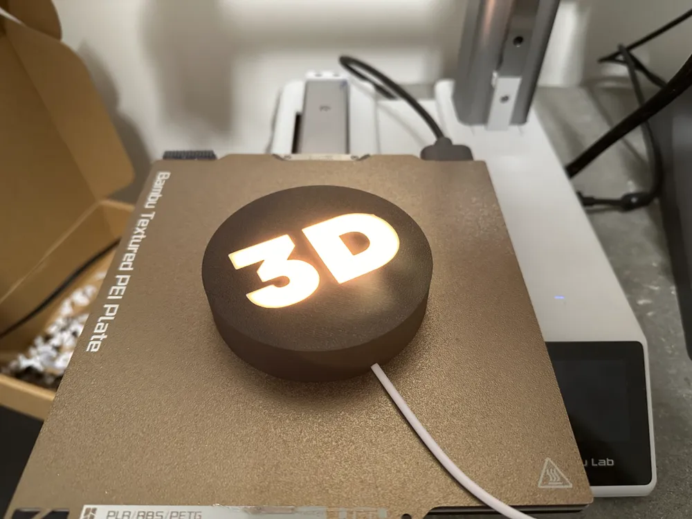 3D Logo Lamp | LED Lamp Kit - 001 by 3D Print Stuff - MakerWorld