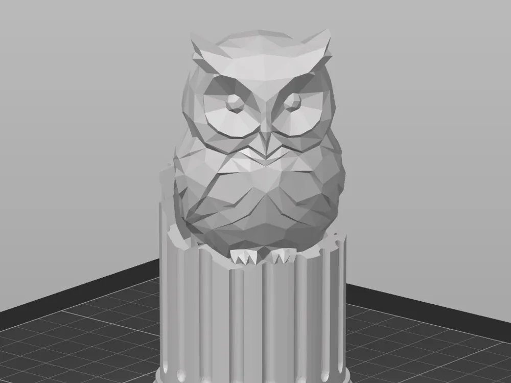 Owl on Column Remixed by dermaze - MakerWorld