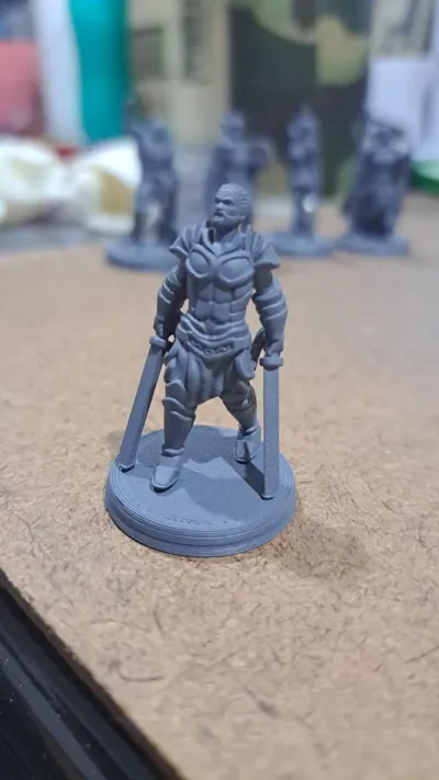 Human Fighter - Tabletop miniature - no supports! Remixed by ...