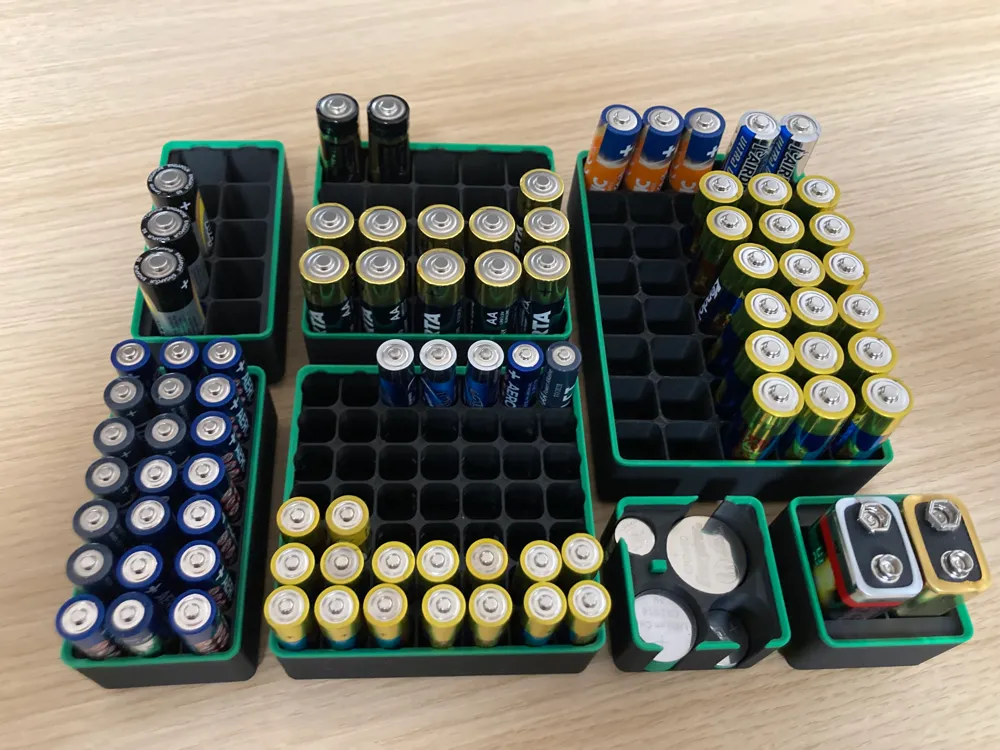 Gridfinity Battery Tray (9V Block) Remixed by feyachMakerWorld: Download Free 3D Models