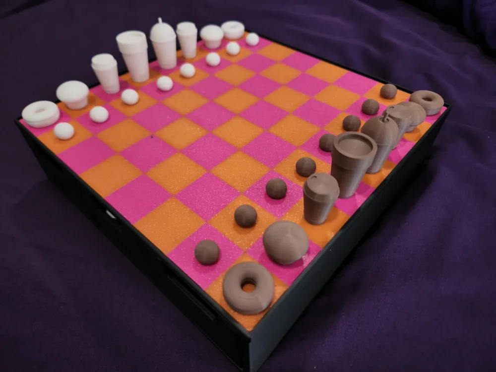 Dunkin' Donuts Chess (MESA-220 compatible) by Amethyst3D - MakerWorld