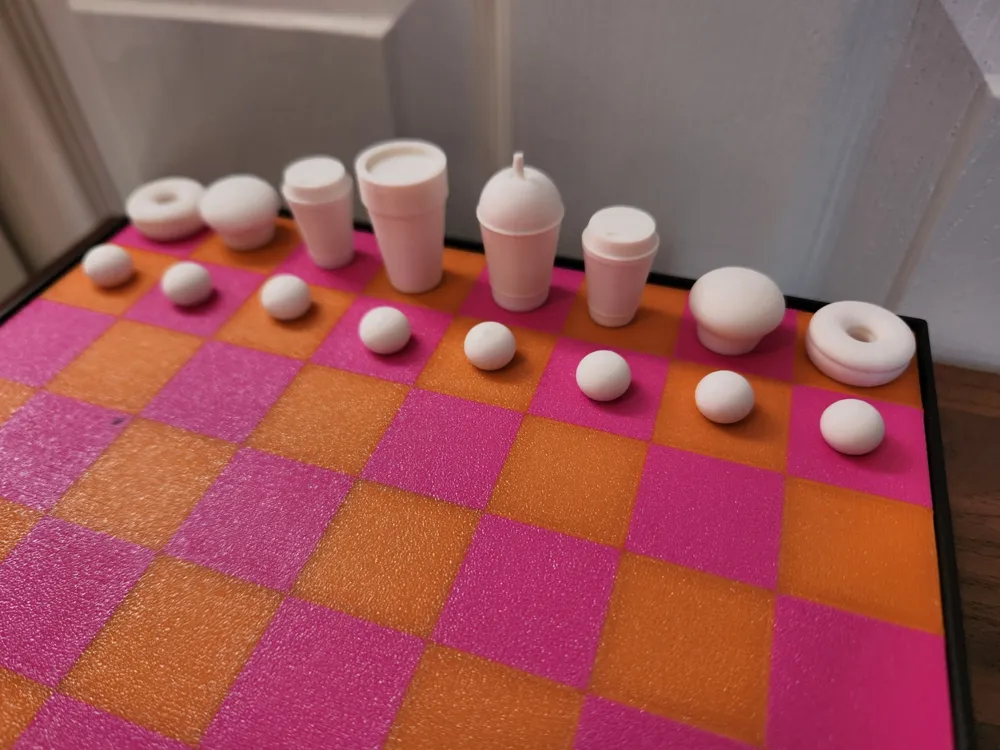 Dunkin' Donuts Chess (MESA-220 compatible) by Amethyst3D - MakerWorld