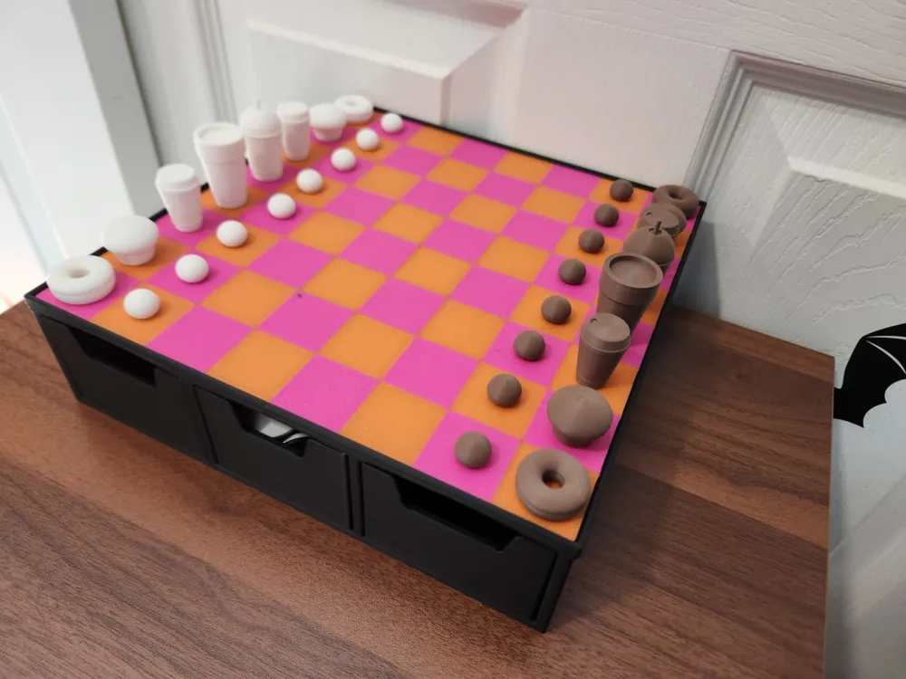 Dunkin' Donuts Chess (MESA-220 compatible) by Amethyst3D - MakerWorld