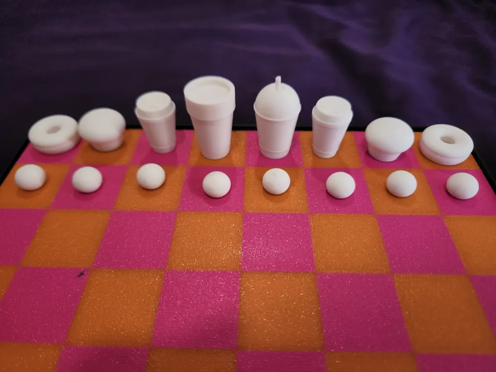 Dunkin' Donuts Chess (MESA-220 compatible) by Amethyst3D - MakerWorld