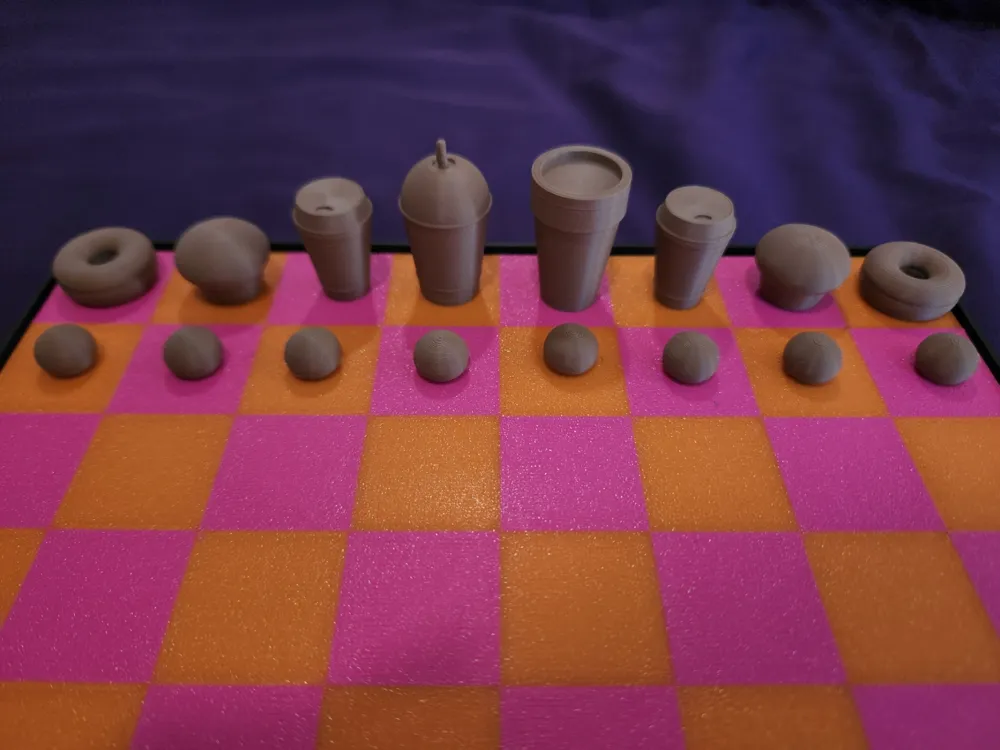 Dunkin' Donuts Chess (MESA-220 compatible) by Amethyst3D - MakerWorld