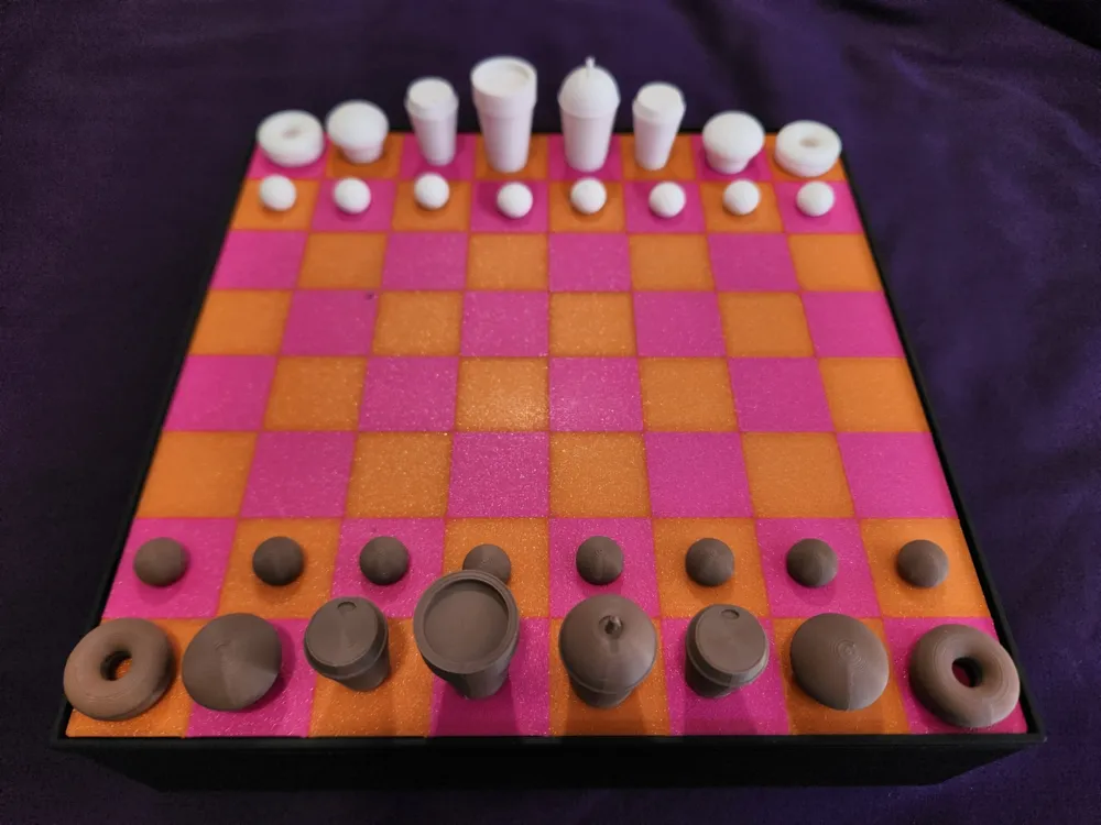 Dunkin' Donuts Chess (MESA-220 compatible) by Amethyst3D - MakerWorld