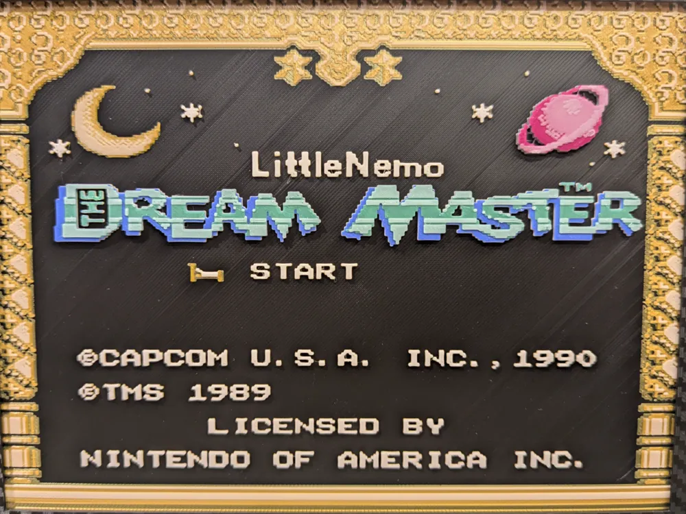 Little Nemo - The Dream Master NES Title Screen - Free 3D Print Model ...