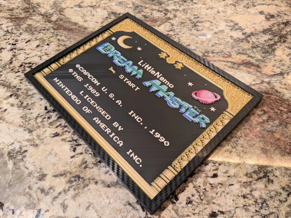 Little Nemo - The Dream Master NES Title Screen - Free 3D Print Model ...