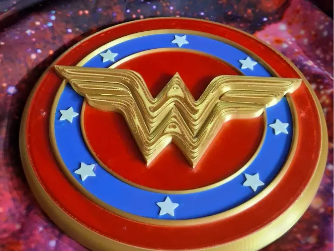 Wonder Woman Style Emblem Plaque - Free 3D Print Model - MakerWorld