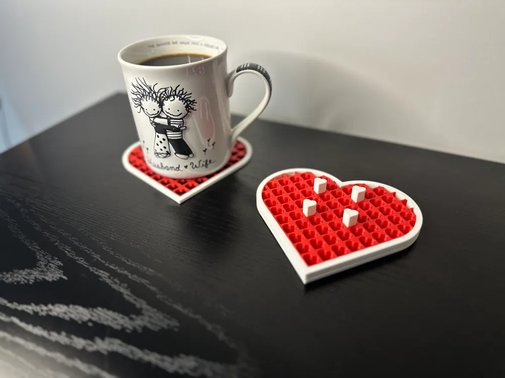 Heart Shaped Coaster by wallace_workshop_llc - MakerWorld