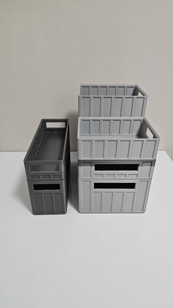 Stackable crate system. 6 sizes. Storage. by dymek34 - MakerWorld