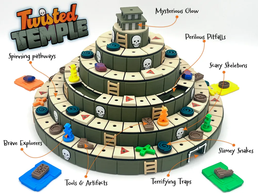 Twisted Temple Game by SH Designs MakerWorld: Download Free 3D Models