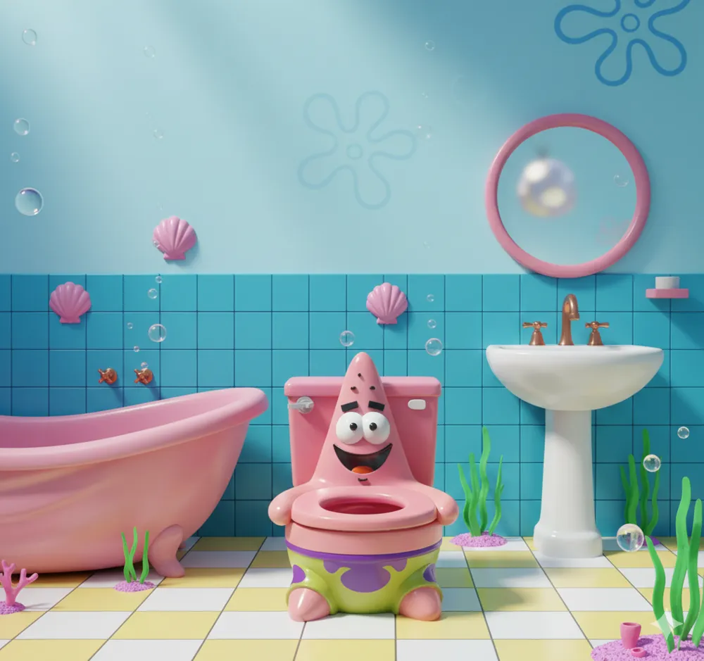 Spongebob Patrick Toilette - Free 3D Print Model - MakerWorld
