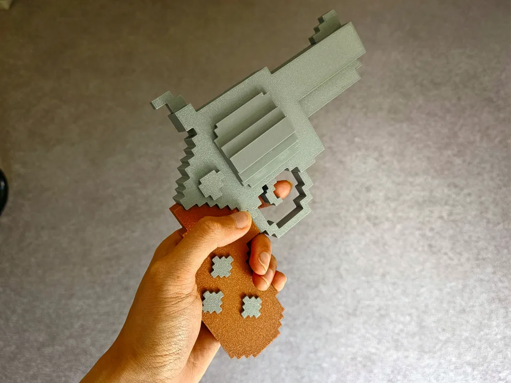 Pixel Art Minecraft Style Pistol (multi-part) by AutoArtistry ...