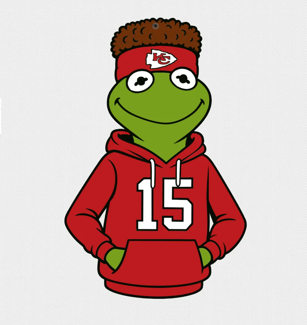 Kermit Mahomes Christmas Ornament - Free 3D Print Model - MakerWorld