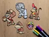 Donkey Kong Diddy Wario Mario DIY Coloring Craft by Merilno3D ...