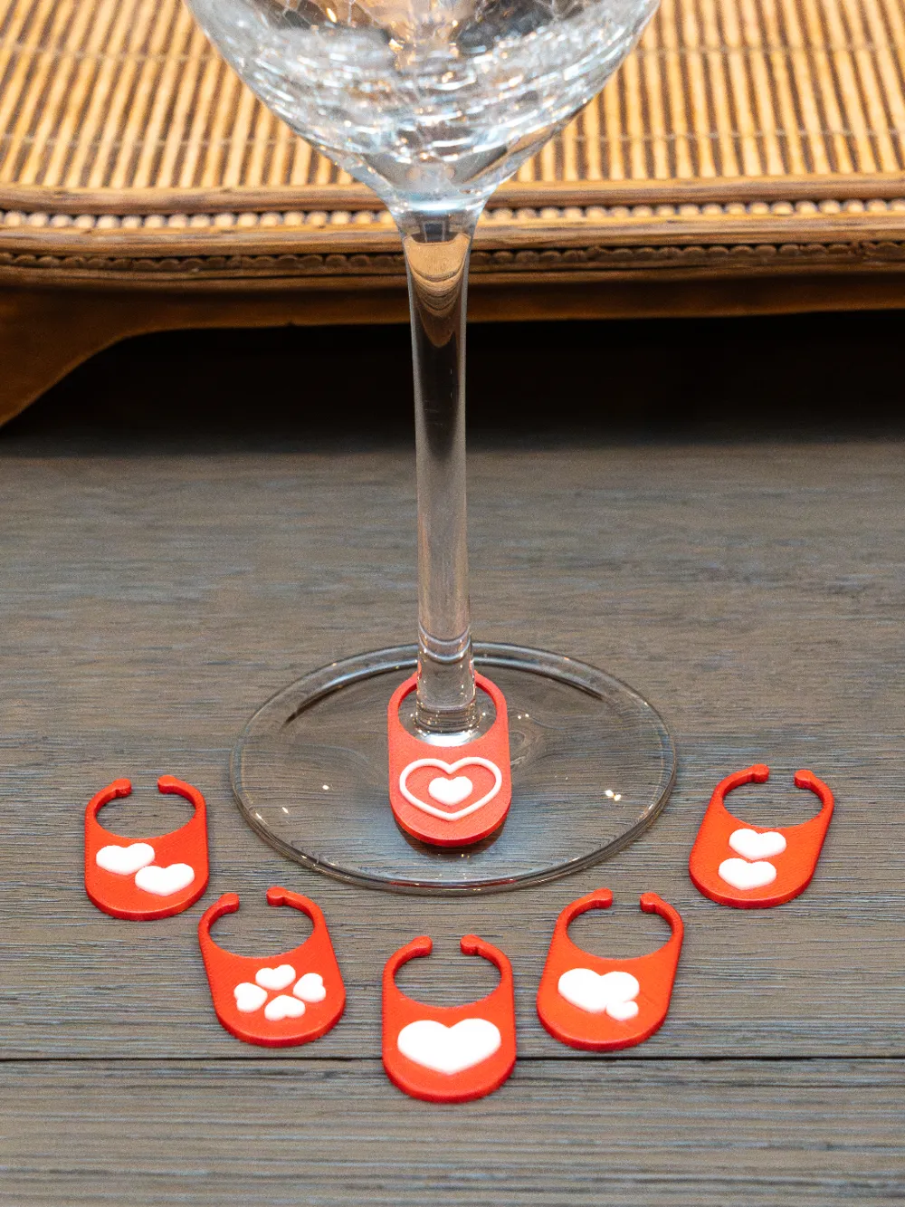 Valentine's Day Wine Charms - Free 3D Print Model - MakerWorld