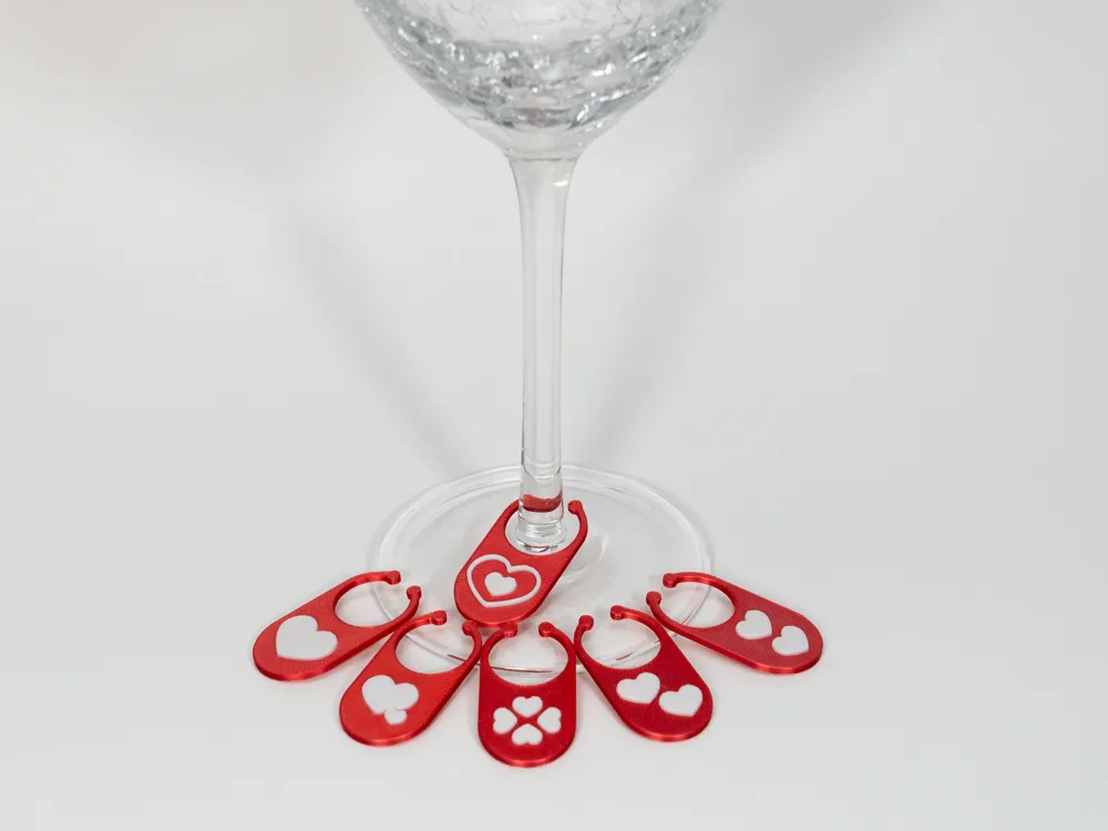 Valentine's Day Wine Charms - Free 3D Print Model - MakerWorld