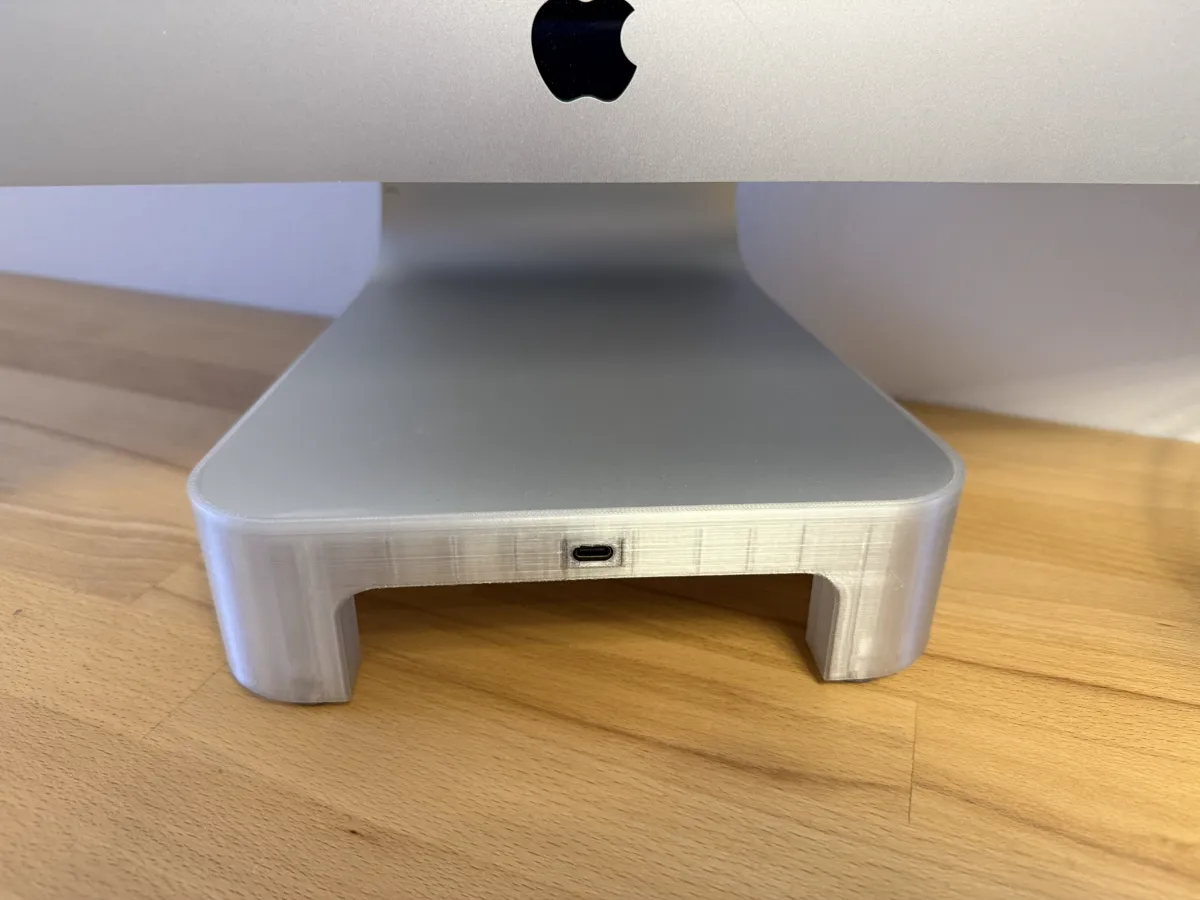 Apple iMac 27" Riser with TPU Feet and USB-C - Free 3D Print Model ...