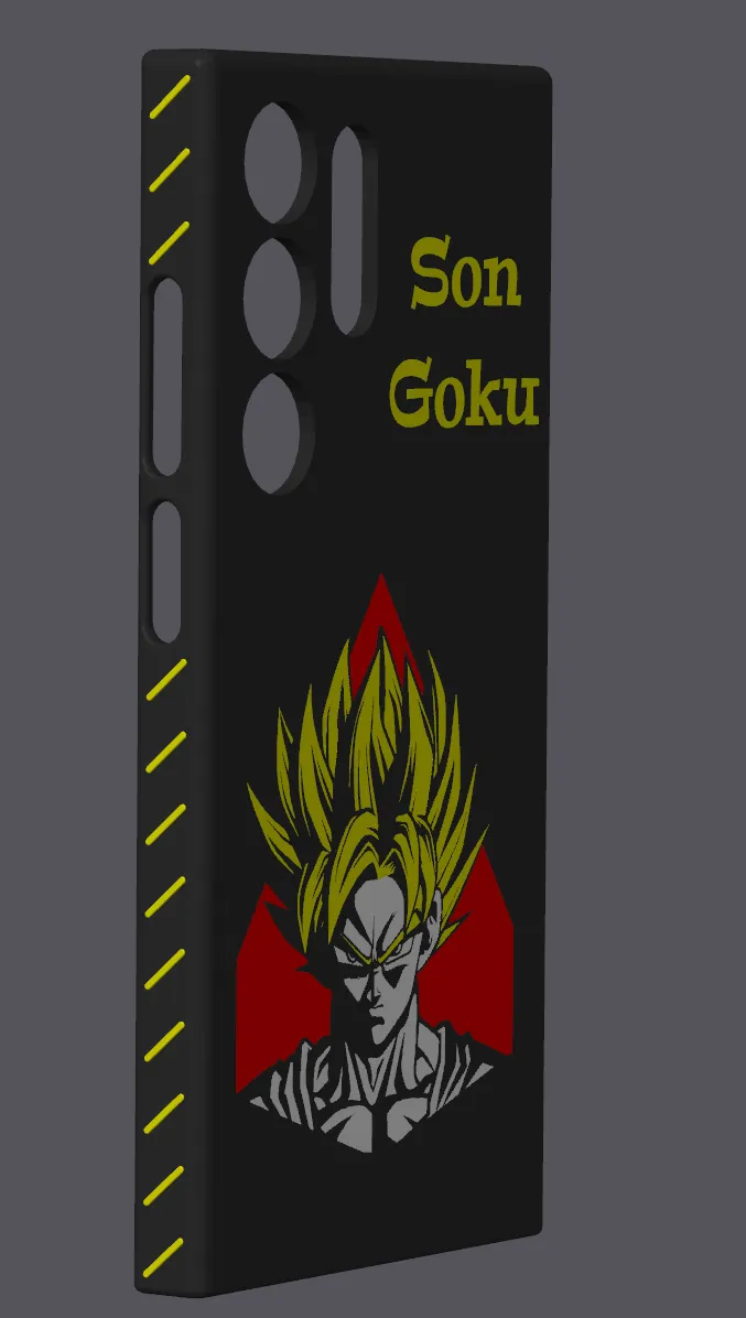Samsung Galaxy S24 Ultra Case – Goku Super Saiyan - Free 3D Print Model ...