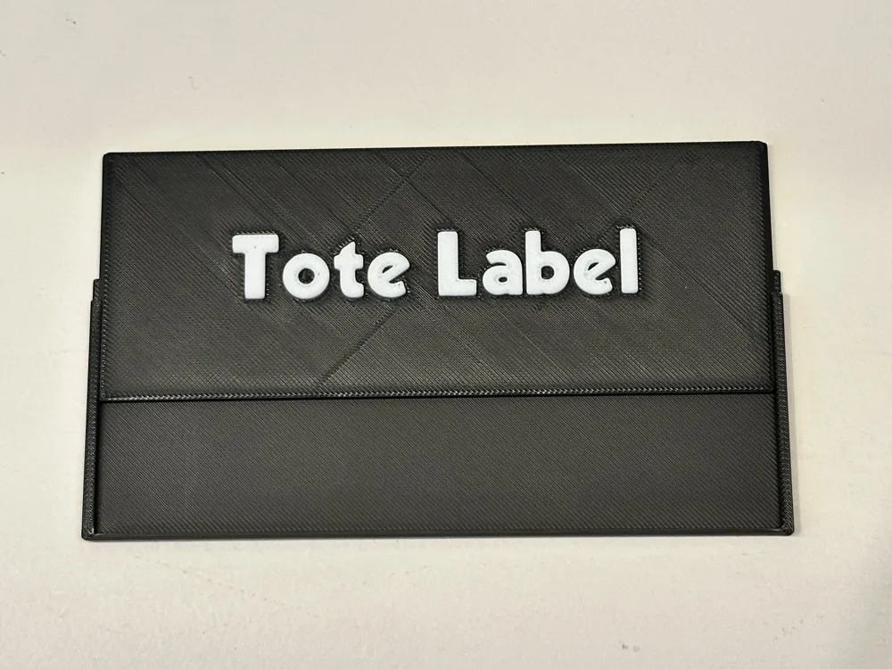 Swappable Storage Tote Label and Holder - Free 3D Print Model - MakerWorld