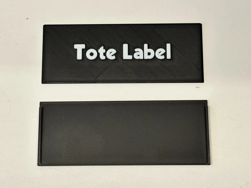 Swappable Storage Tote Label and Holder - Free 3D Print Model - MakerWorld