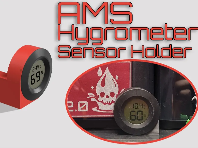 AMS External Hygrometer sensor holder for AMS1 - 2 - Free 3D Print ...