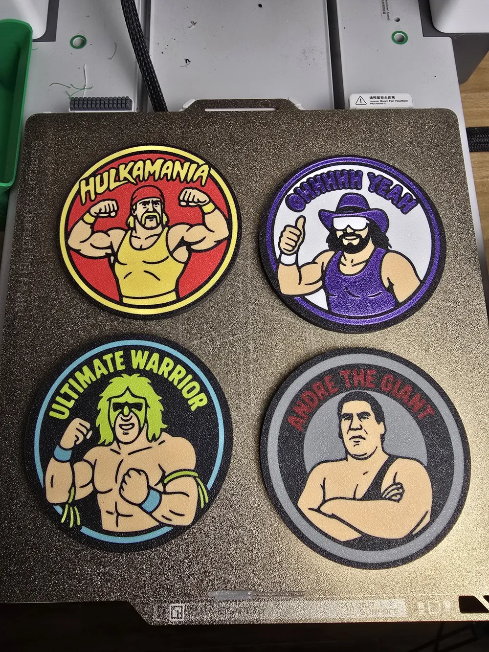 Retro WWF Wrestler Drink Coaster Set 90s Cartoons by johnnyTbird ...