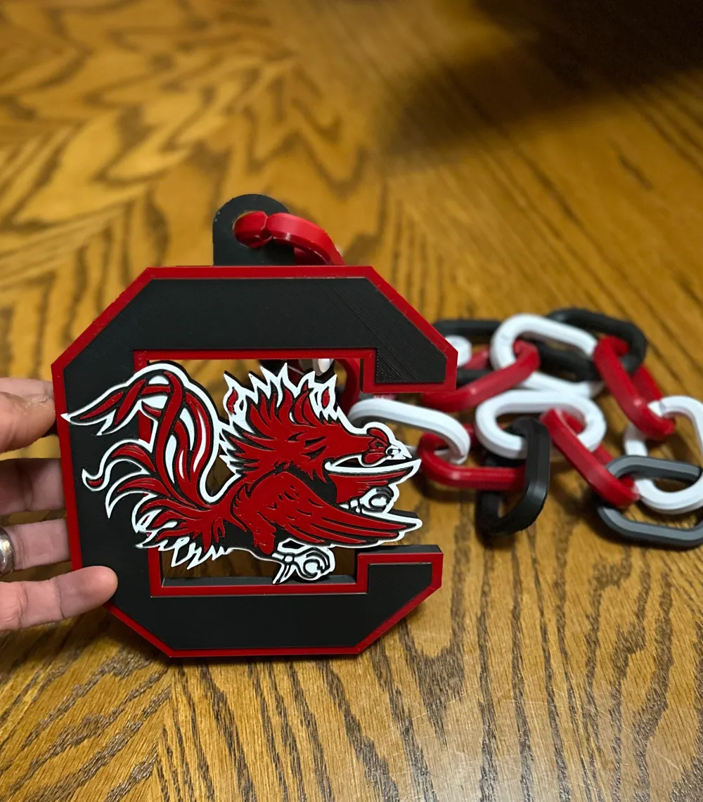 Carolina Gamecocks Oversized Logo - Sir Big Spur - Free 3D Print Model ...