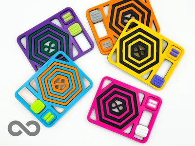 Hexagon Gyro Card Fidget - Print in Place by Eternity Labs MakerWorld ...