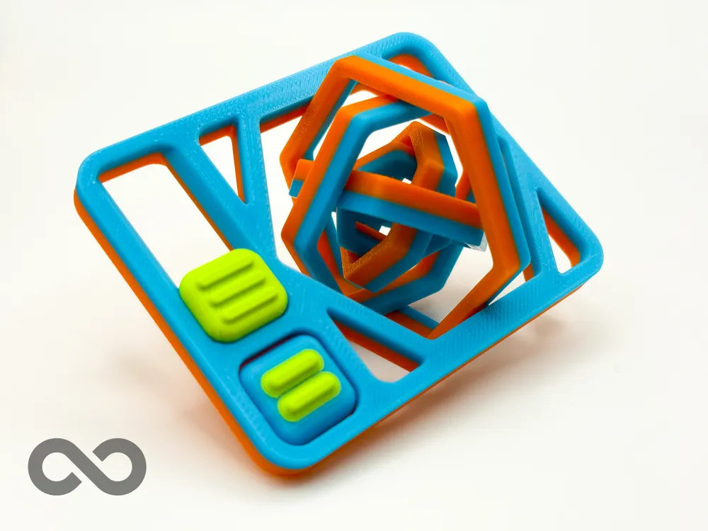 Hexagon Gyro Card Fidget - Print in Place by Eternity Labs MakerWorld ...