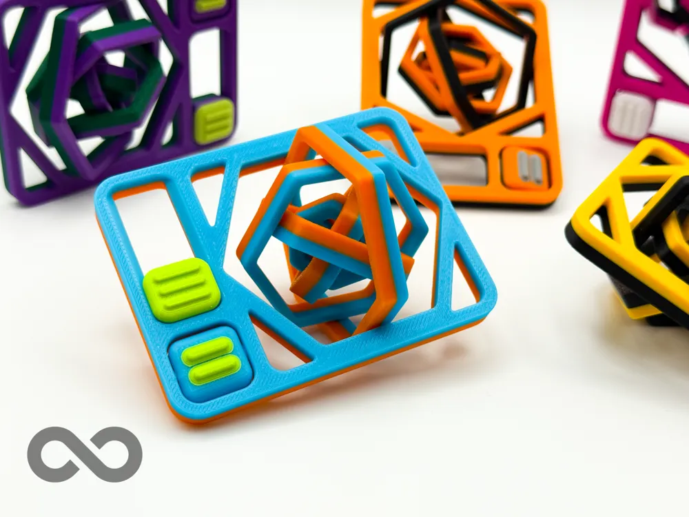 Hexagon Gyro Card Fidget - Print in Place by Eternity Labs MakerWorld ...