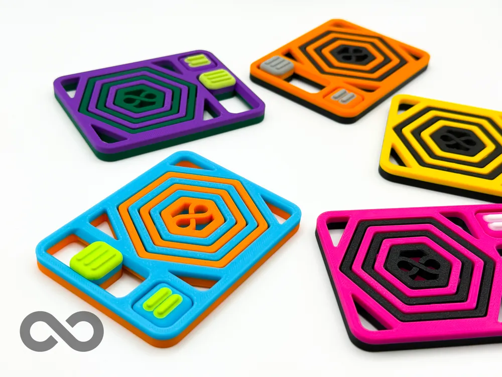 Hexagon Gyro Card Fidget - Print in Place by Eternity Labs MakerWorld ...