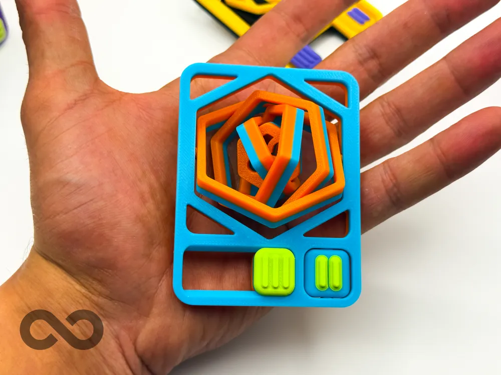 Hexagon Gyro Card Fidget - Print in Place by Eternity Labs MakerWorld ...