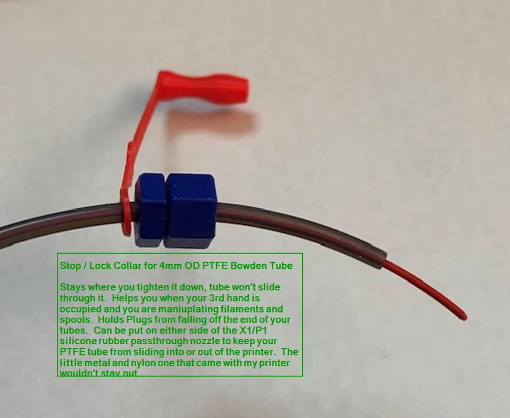 PTFE Tube Bulkhead Stop-Lock Collar - Free 3D Print Model - MakerWorld