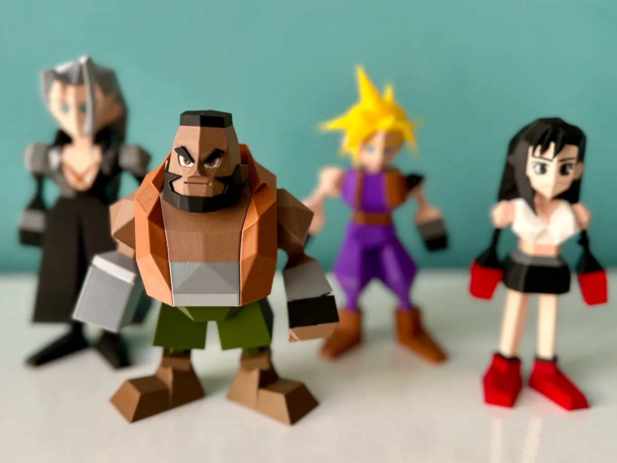 Final Fantasy VII - BARRET - MULTIPART - FF7 - Free 3D Print Model ...